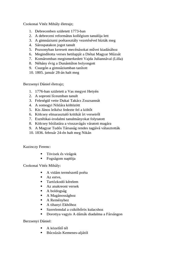 Irodalom TZ (II.) | PDF