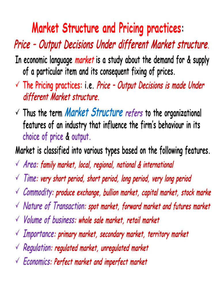 Understanding Market Structures and Pricing | PDF | Perfect Competition ...