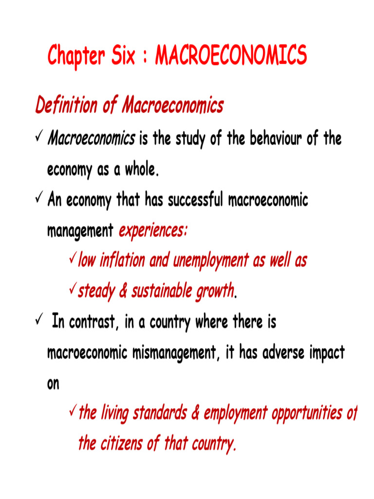 Principles of Economics==CH==6==MACRO ECONOMICS | PDF | Inflation | Unemployment