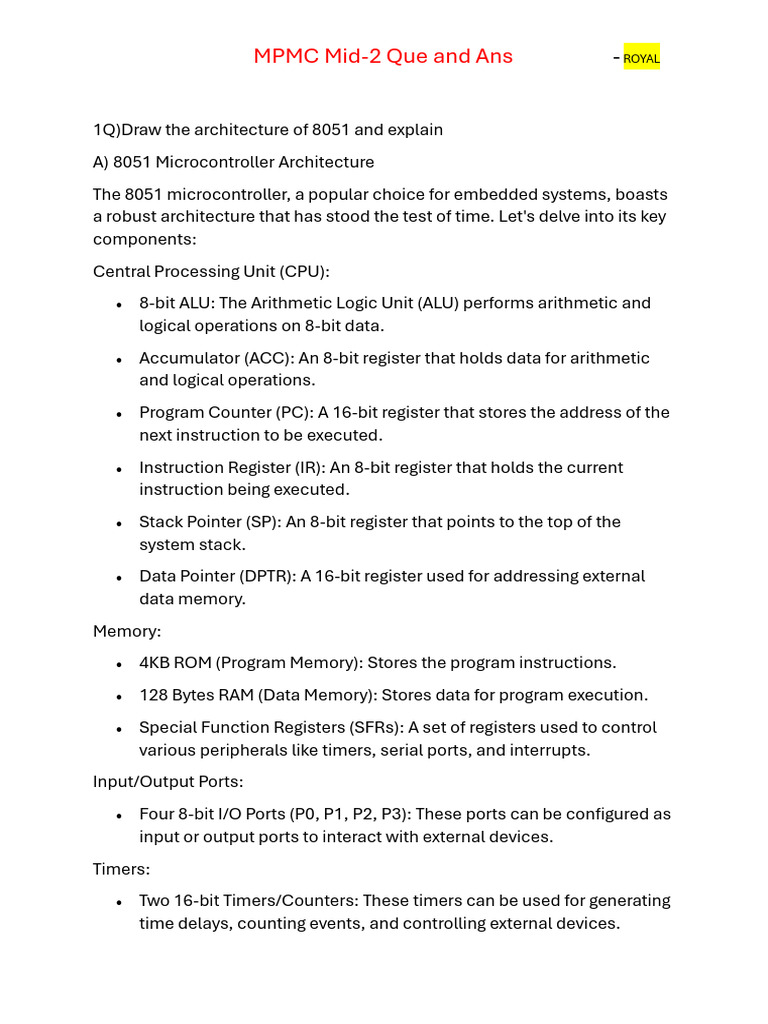 Royal MPMC Encrypted | PDF | Analog To Digital Converter | Microcontroller