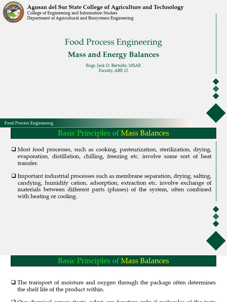Lecture 3 Mass and Energy Balances | PDF | Crystallization | Phase (Matter)