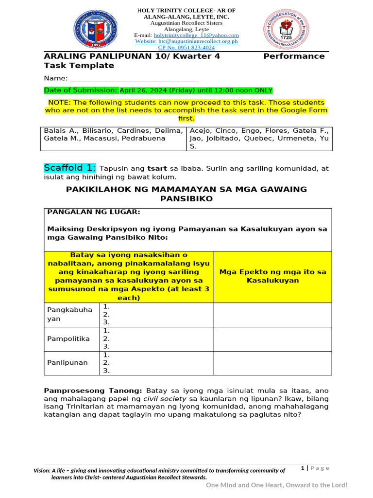 AP10 Q4 Students | PDF