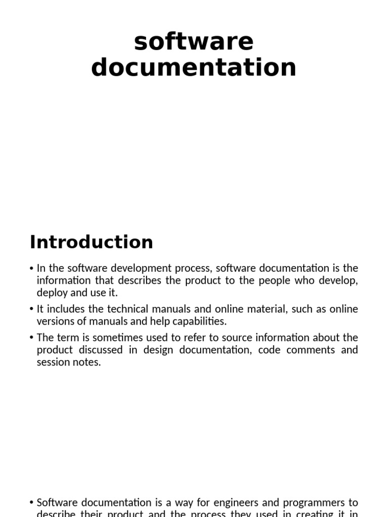 PP - Lect10 - Software Documentation | PDF | Documentation | Software