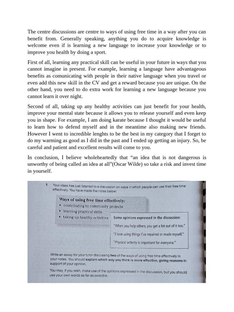 C1 - Advanced 4. Test 1-Part 1 | PDF | Career & Growth | Self-Improvement