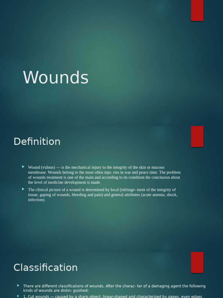 Wounds | PDF | Healing | Wound