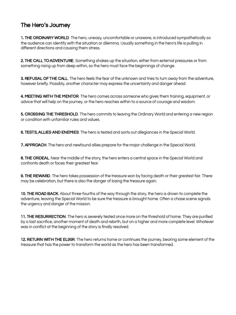 (NS) Eng - Span - The Hero's Journey | PDF | Arquetipos literarios | Historias Tradicionales