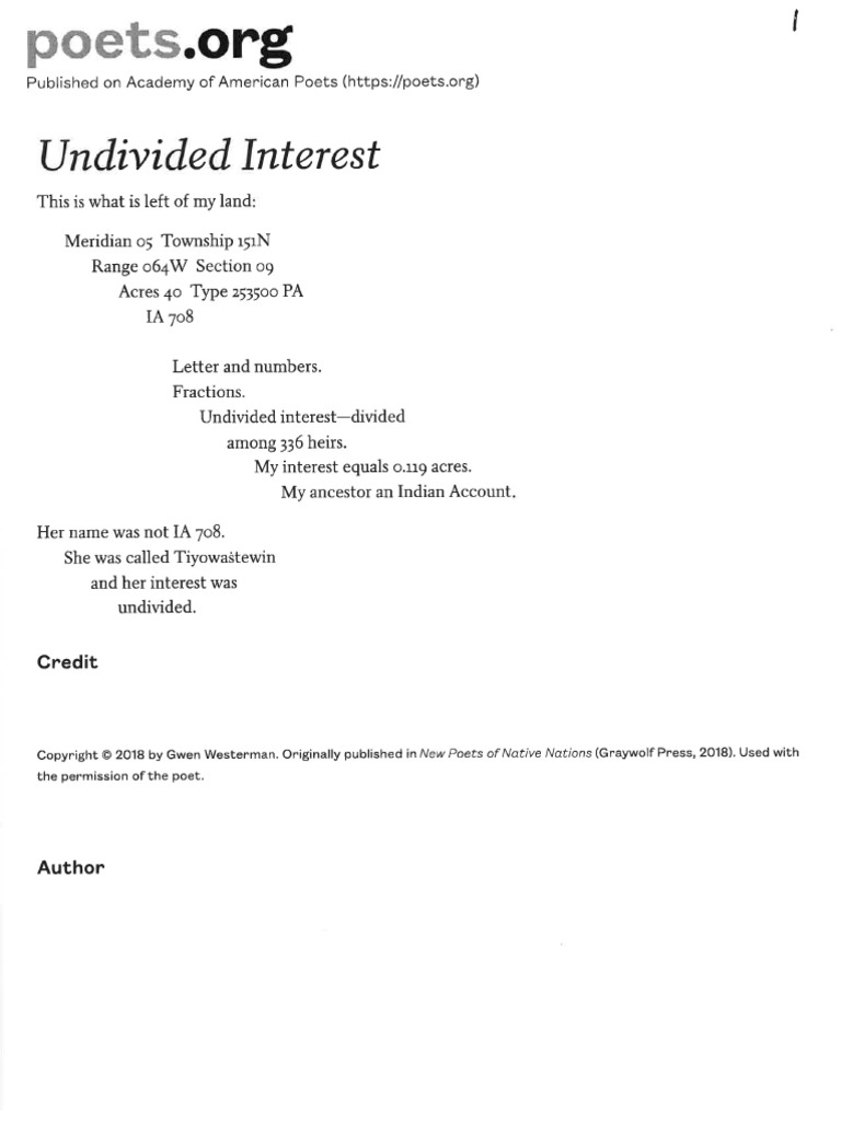 Indigenous Poets | PDF