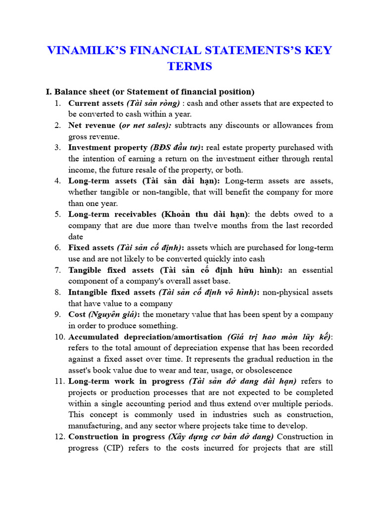 Vinamilk Dividend and Construction Costs | PDF | Expense | Goodwill ...