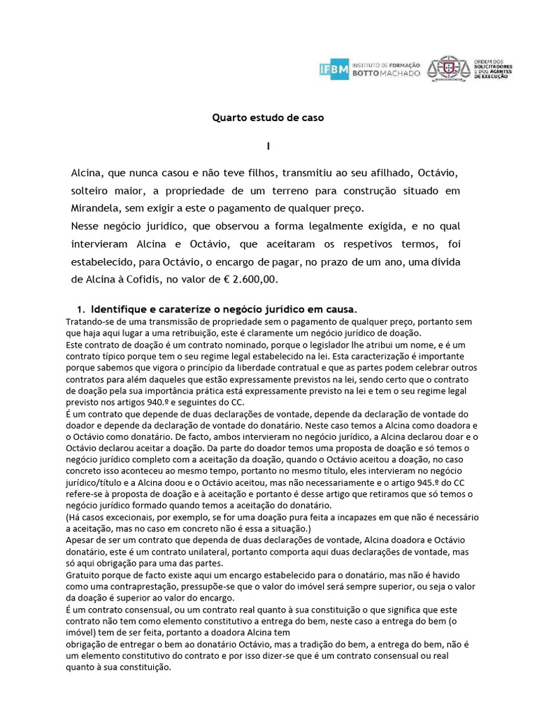 Quarto Estudo de Caso | PDF | Divórcio | Direito Privado