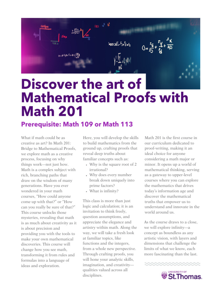 Math 201: Creative Proofs Unlocked | PDF | Mathematics | Creativity