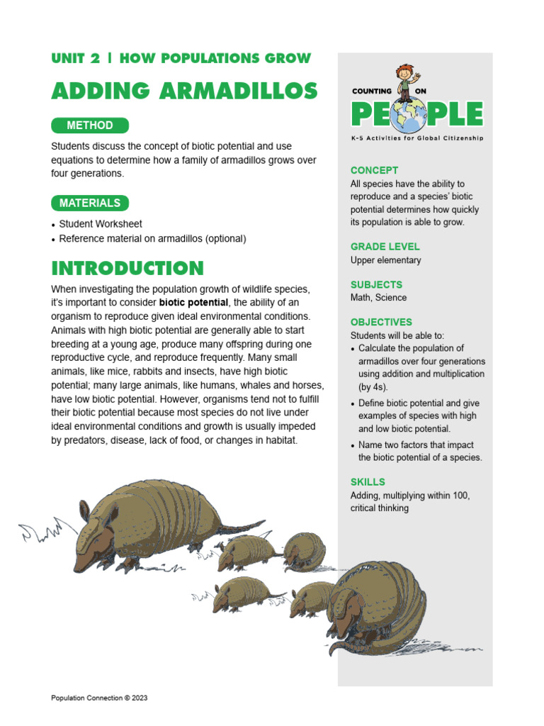 Adding_Armadillos | PDF | Reproduction | Ecosystem