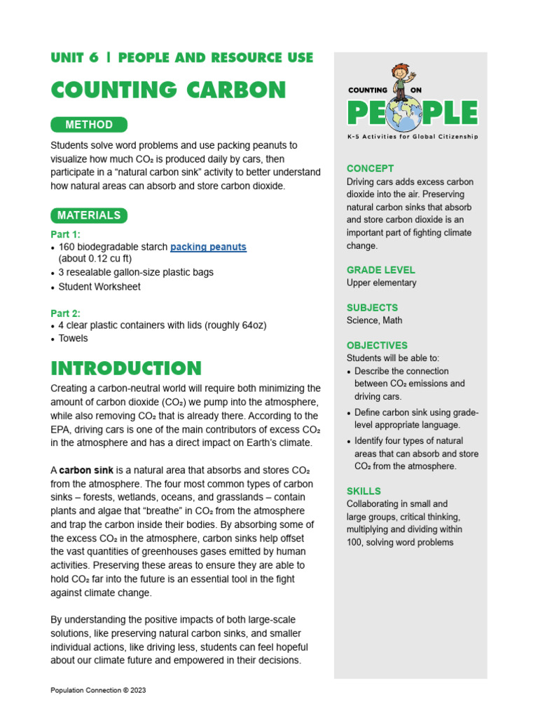 Counting Carbon | PDF | Carbon Dioxide | Carbon Sink