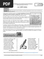 La Décima Espinela: Definición y Ejemplos | PDF | Escritura | Poesía
