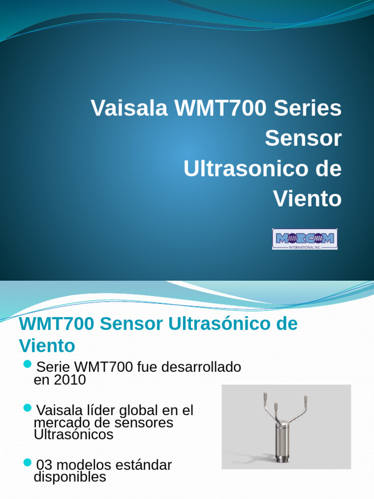EXPO 2 - Vaisala WMT700 Series | PDF | Ultrasonido | Sensor