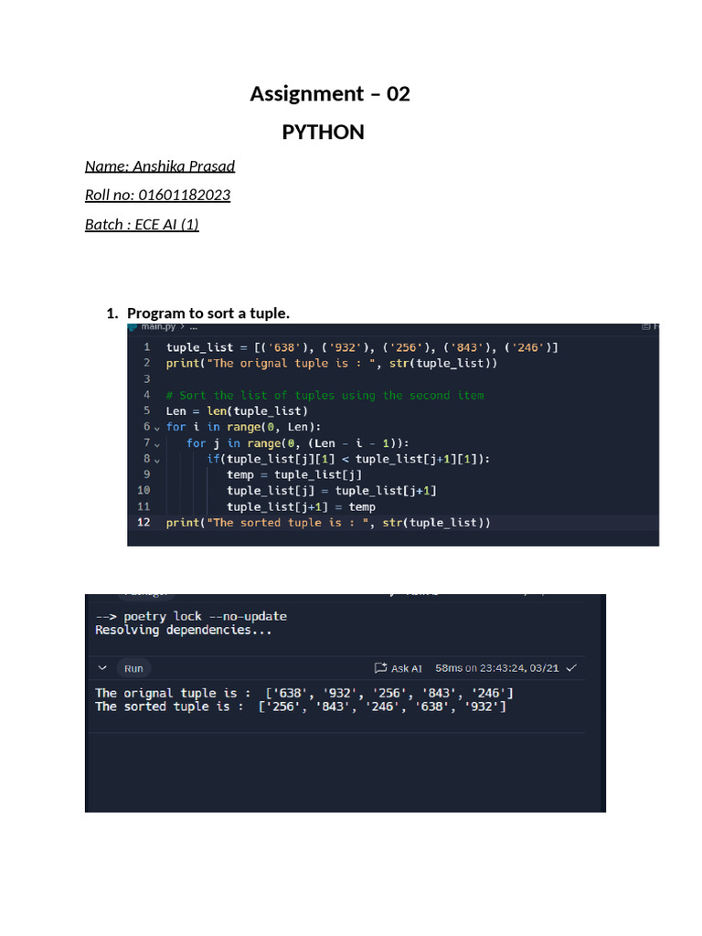 PYTHON Assi 2 - Copy | PDF