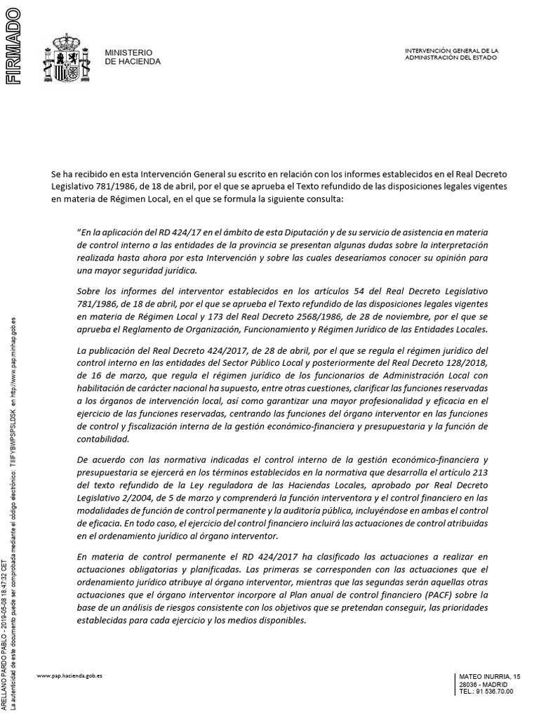 Consulta IGAE Diciendo Que Es Control Financiero | PDF | Gobierno