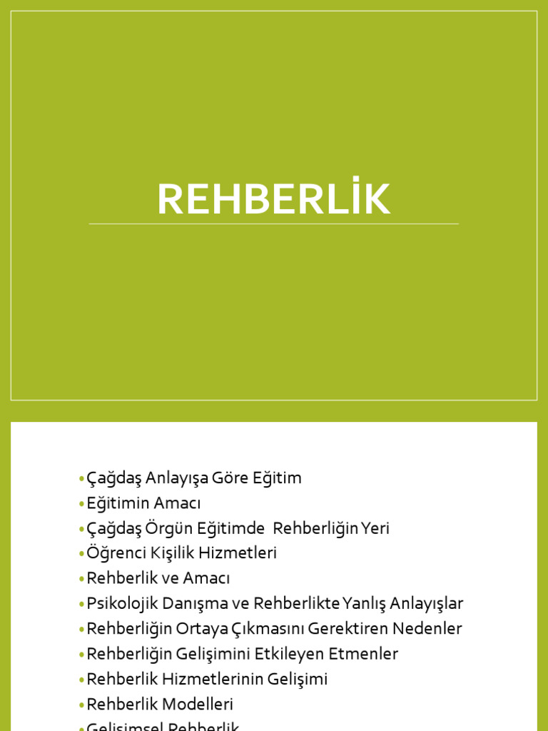 2024 Rehberlik | PDF