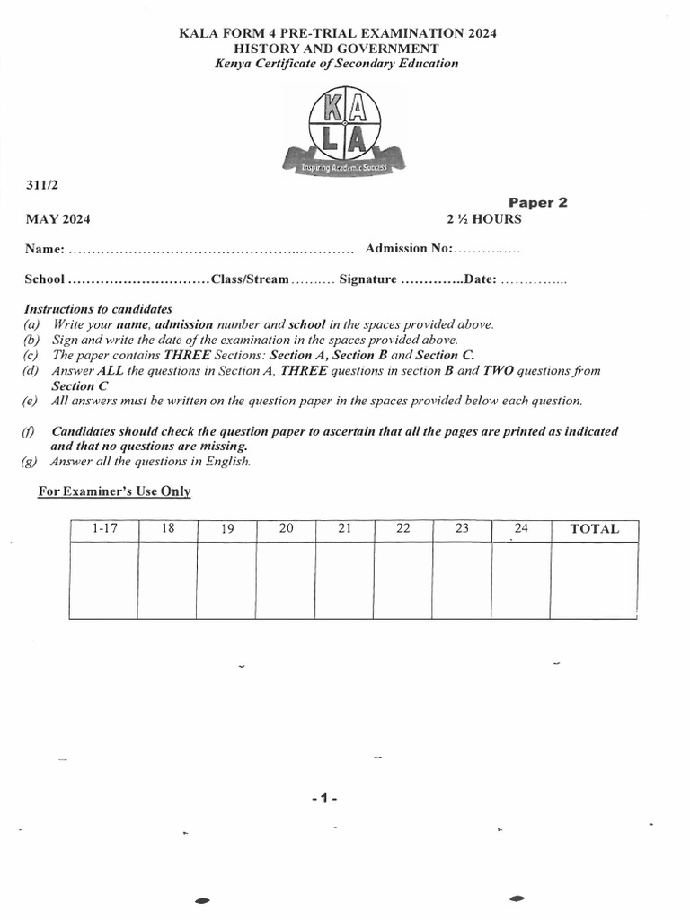 History and Government Paper 2 | PDF | Africa