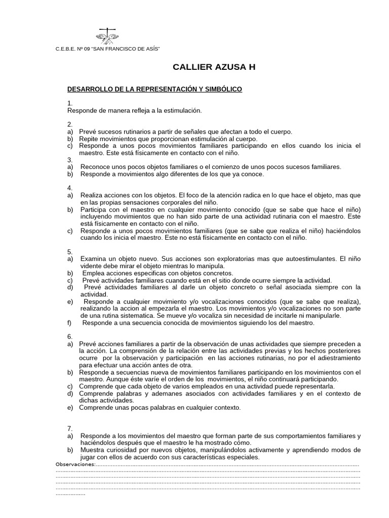 Desarrollo Simbólico en Niños | PDF | Aprendizaje