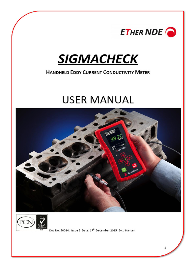 SigmaCheck Conductivity Meter Manual | PDF | Computer File | Calibration