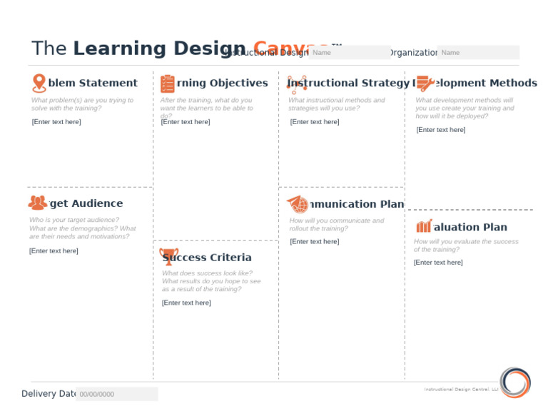 The Learning Design Canvas | PDF