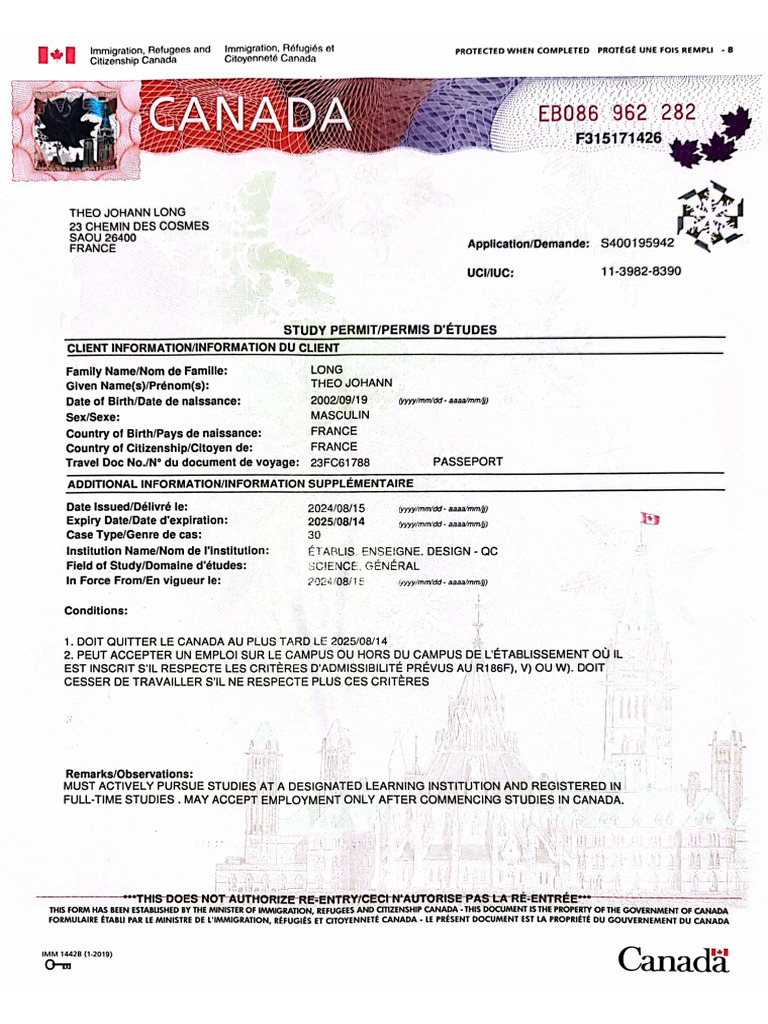 Permis D'études | PDF