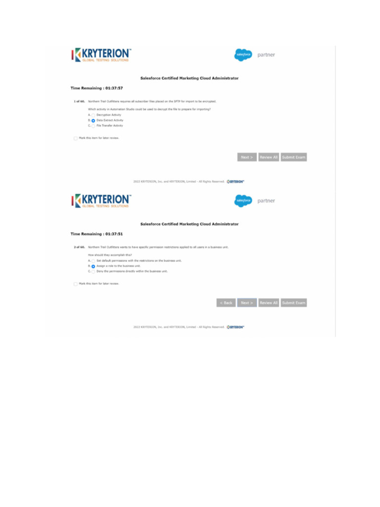 SFMC - Admin - SET 1 - SU22 | PDF