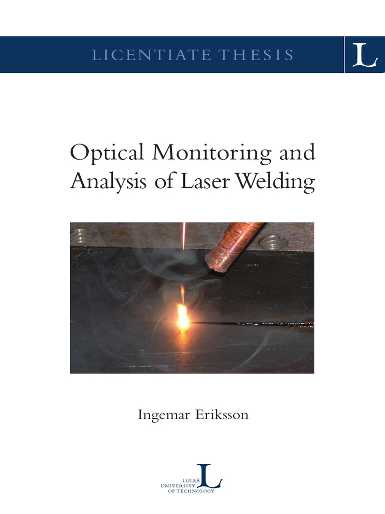Optical Analysis of Laser Welding | PDF | Laser | Optics