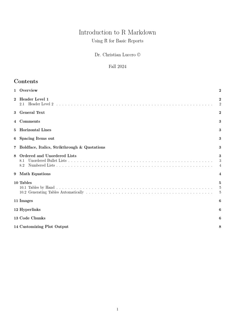 Intro To RMD | PDF | Hyperlink | Bracket