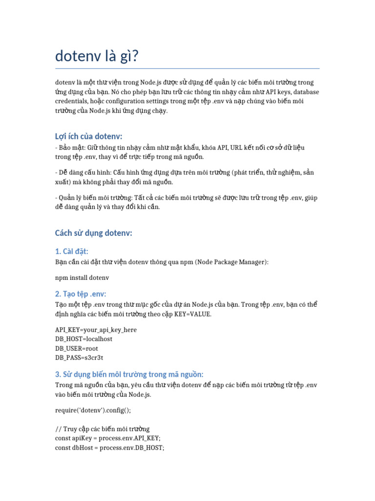 Dotenv Guide Fixed | PDF