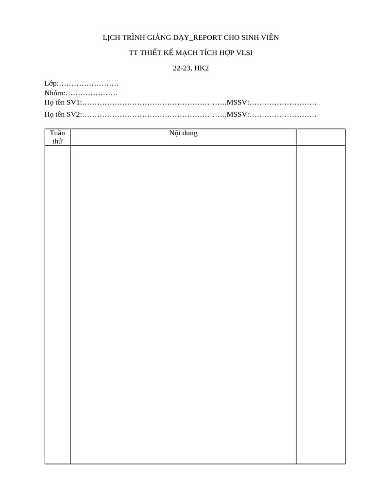 Lich Trinh Report 8t | PDF