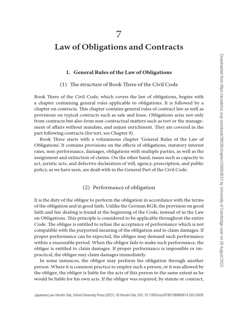 Chapter-7 (JP Law - Law of Obligation and Contract) | PDF | Surety | Assignment (Law)