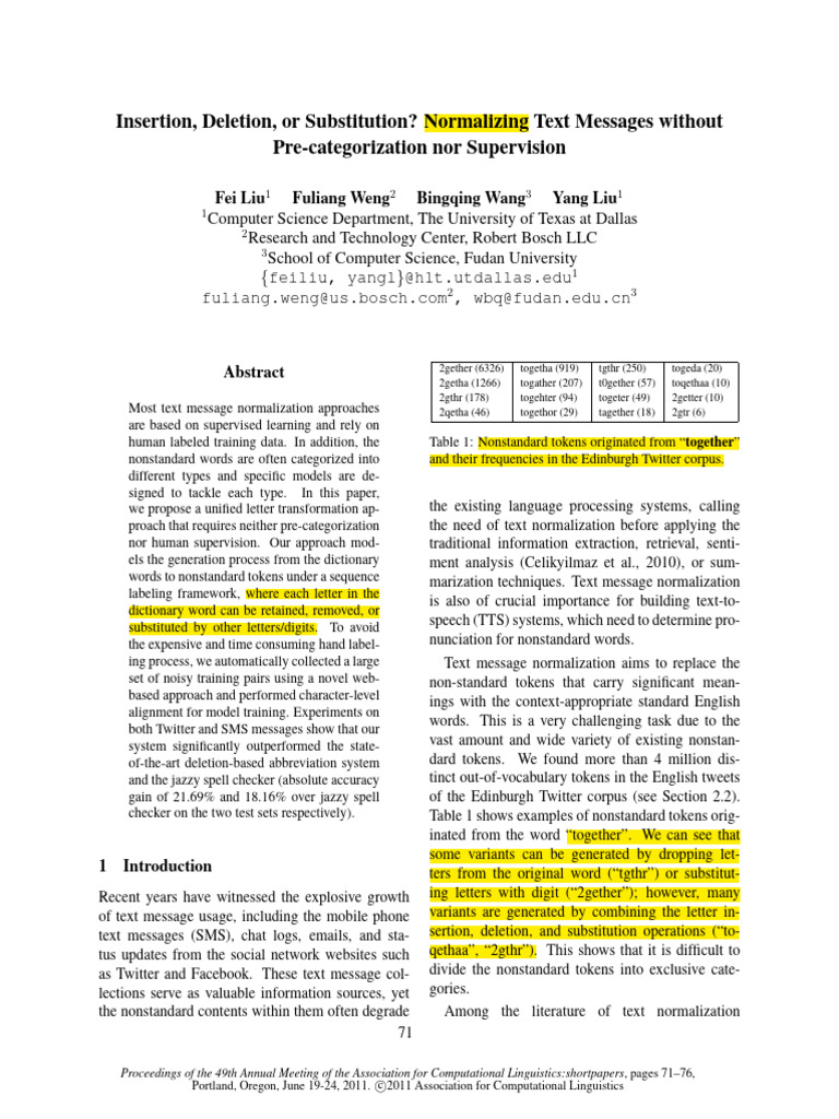 Insertion, Deletion, or Substitution Normalizing Text Messages Without ...