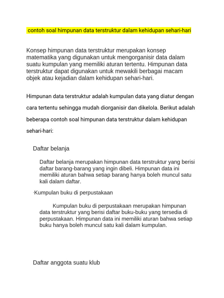 Himpunan Data Terstruktur | PDF | Komputer