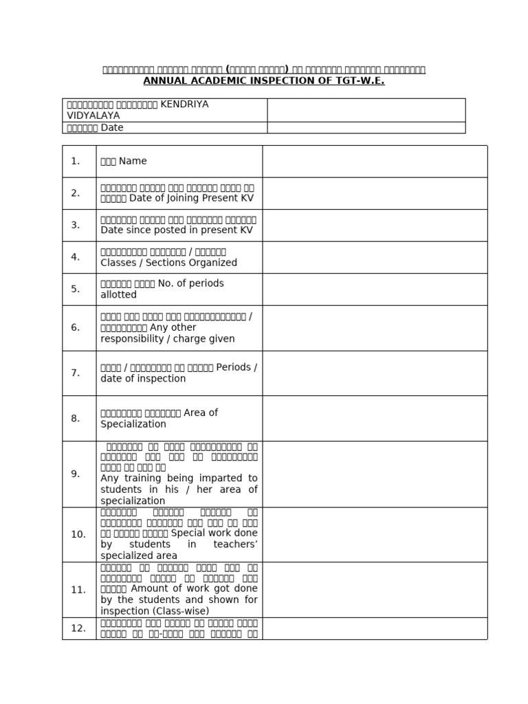 TGT WE Format | PDF