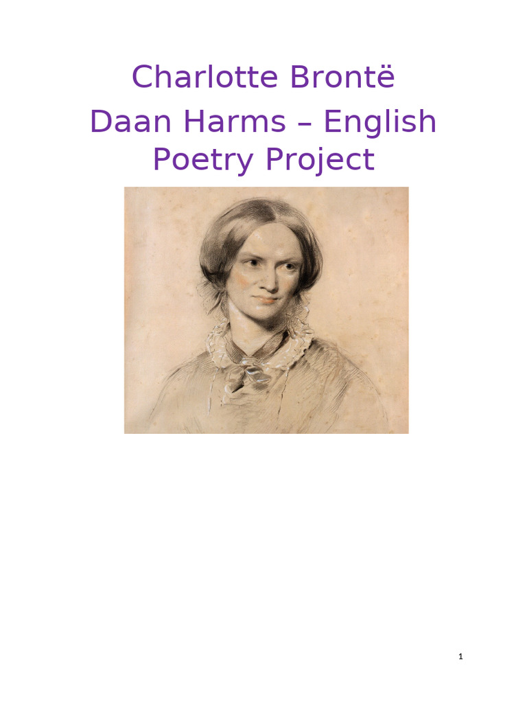 Charlotte Brontë: Life and Poetry Insights | PDF | Emily Brontë ...