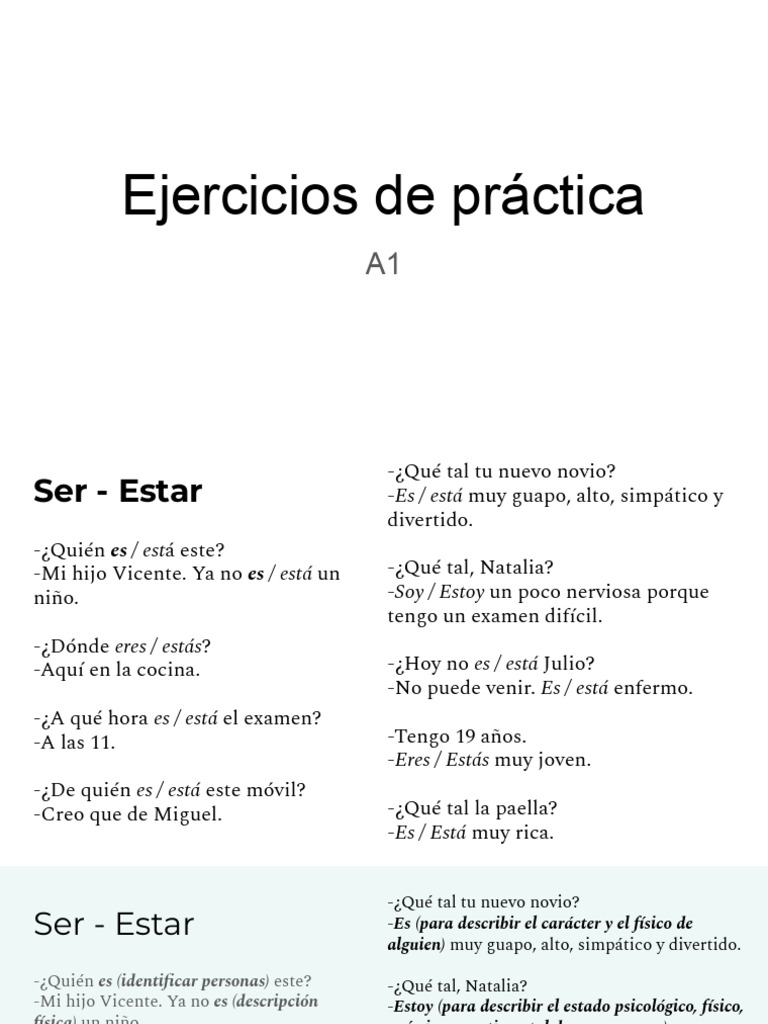 A1 - Práctica de Examen | PDF