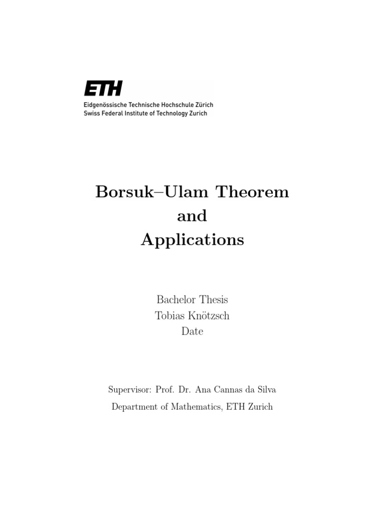 Borsuk Ulam and Applications | PDF | Manifold | Euclidean Space