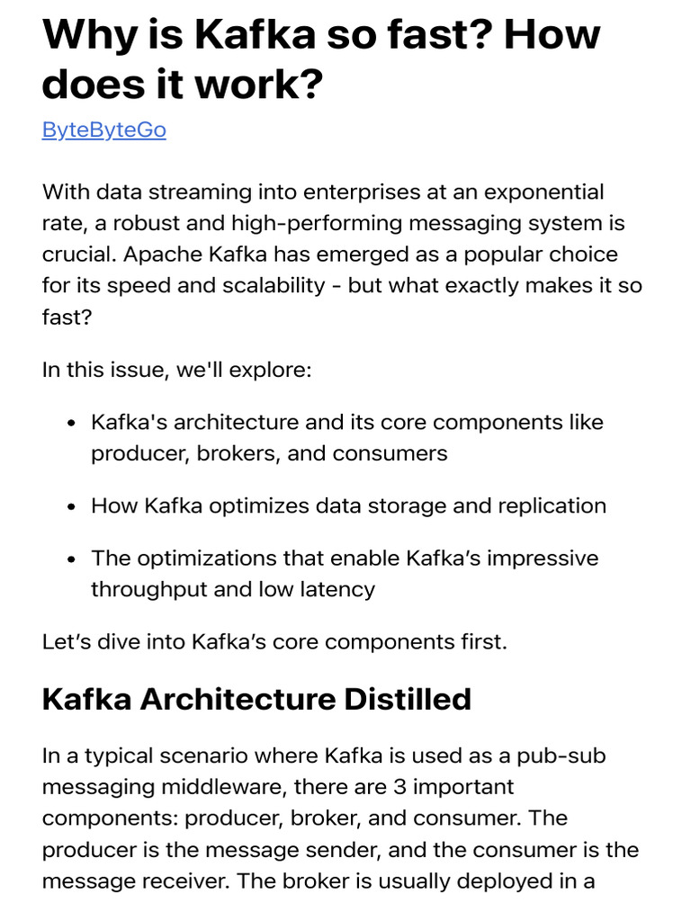 Why Is Kafka So Fast Pdf Databases Computing