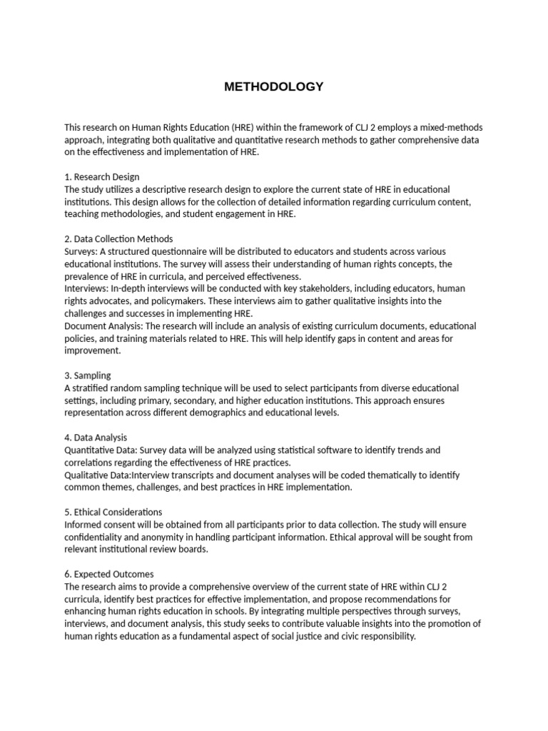 RESEARCH copy | PDF | Survey Methodology | Methodology