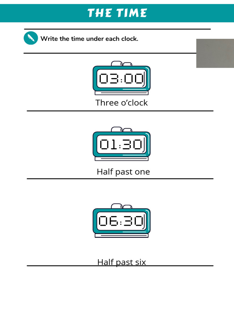 The Time Writing Practice For 3rd and 4th Graders PDF | PDF | Cooking ...