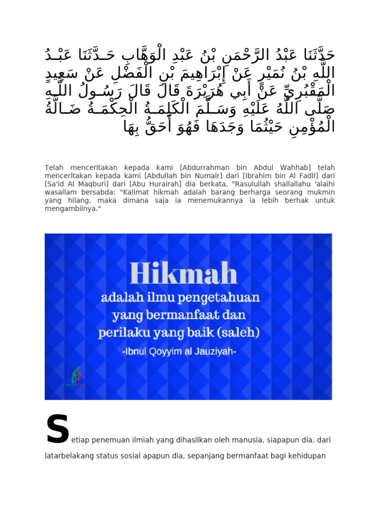Mutiara Hikmah dalam Kehidupan Muslim | PDF | Agama & Spiritualitas