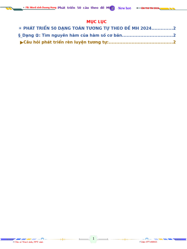 D2-Phat Trien 50 Cau Tuong Tu de Minh Họa 2024-HS | PDF