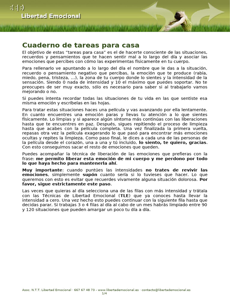 BioDec Cuaderno de Tareas para Casa | PDF | Las emociones | Sicología