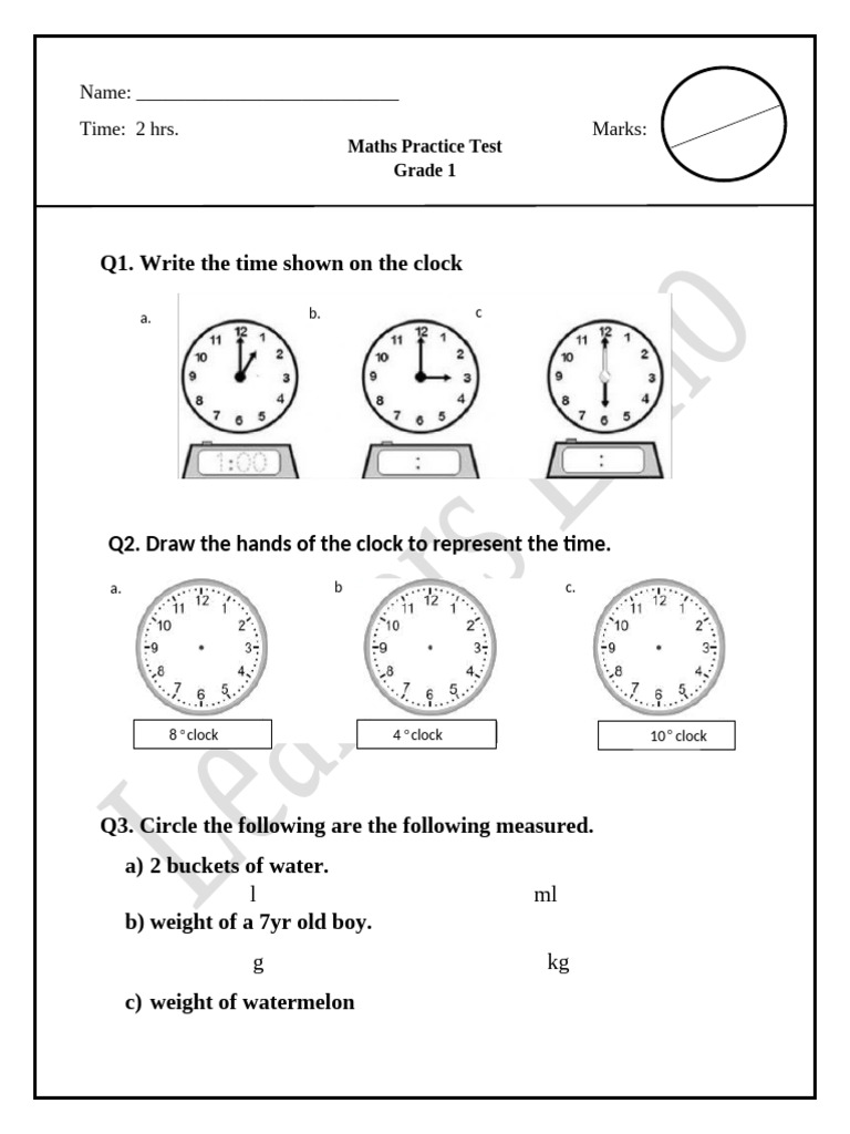 SA2 Grade 1 | PDF | Teaching Methods & Materials