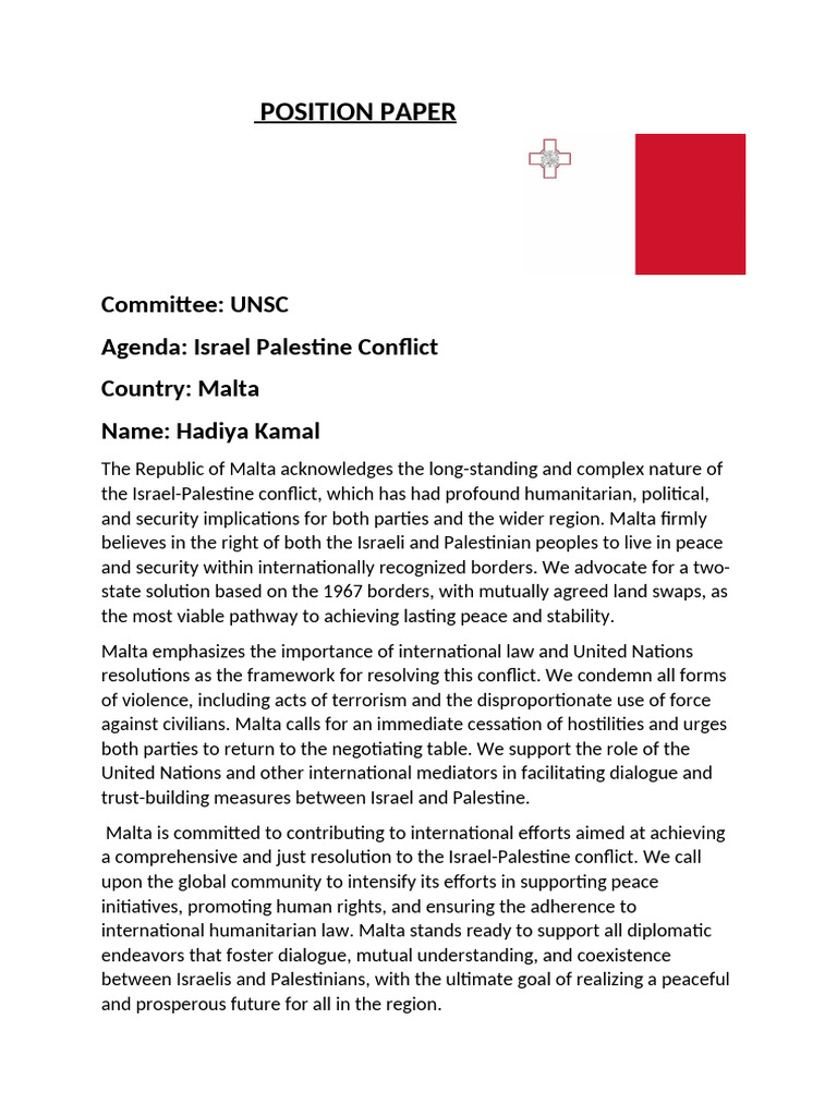 Position Paper Malta | PDF | Politics