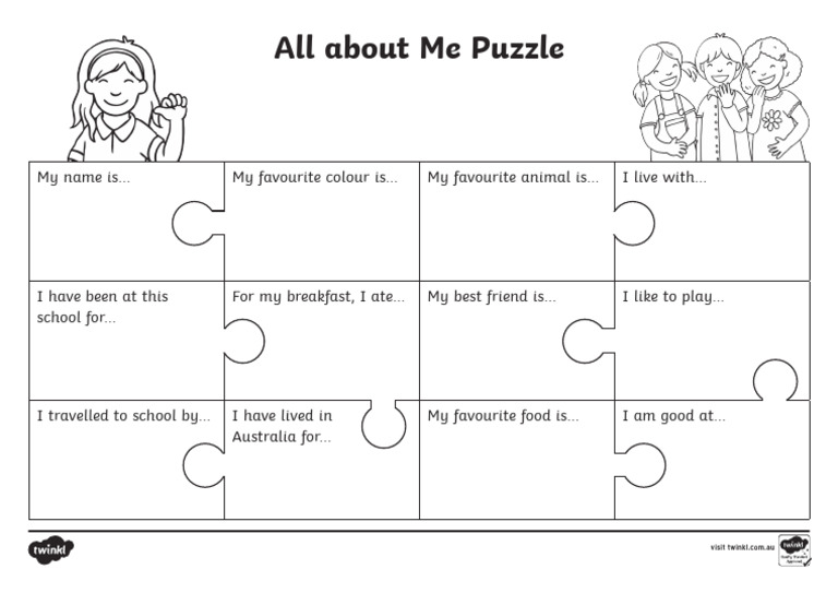 All About Me Puzzle Activity Sheet | PDF | Home & Garden