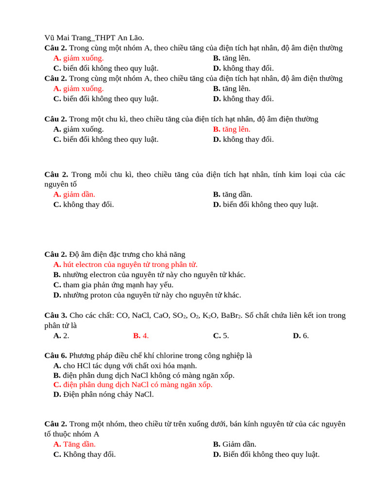 Hoahoc Phan1 Cau2 4 | PDF