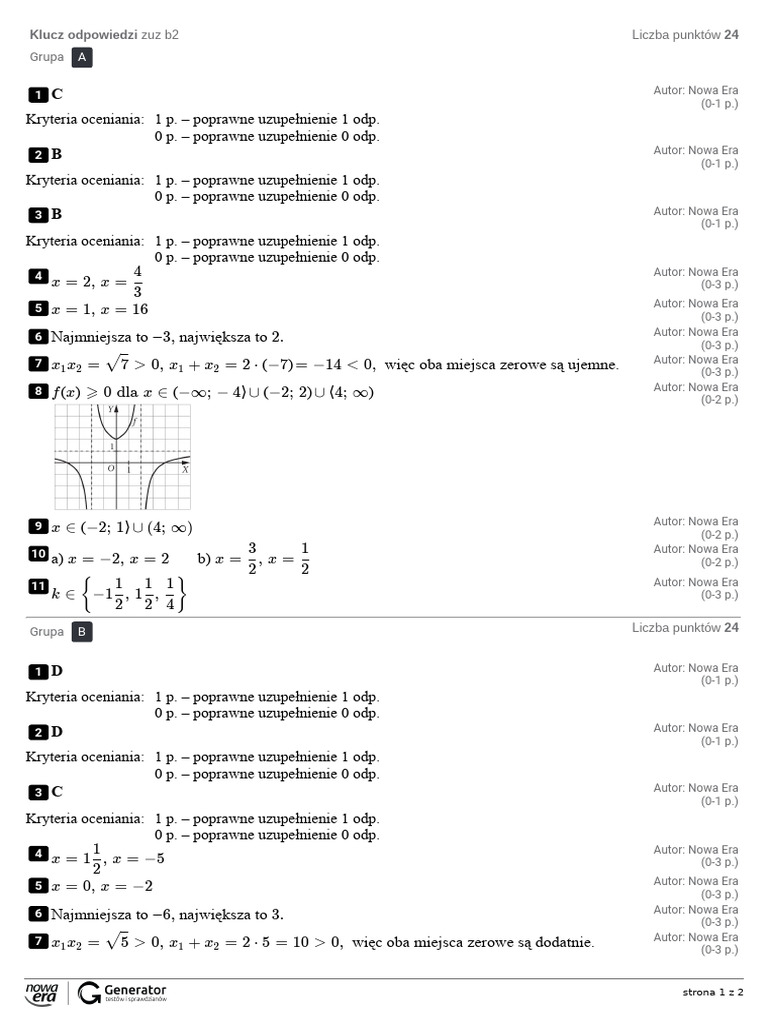 Zuz b2 Klucz Odpowiedzi | PDF