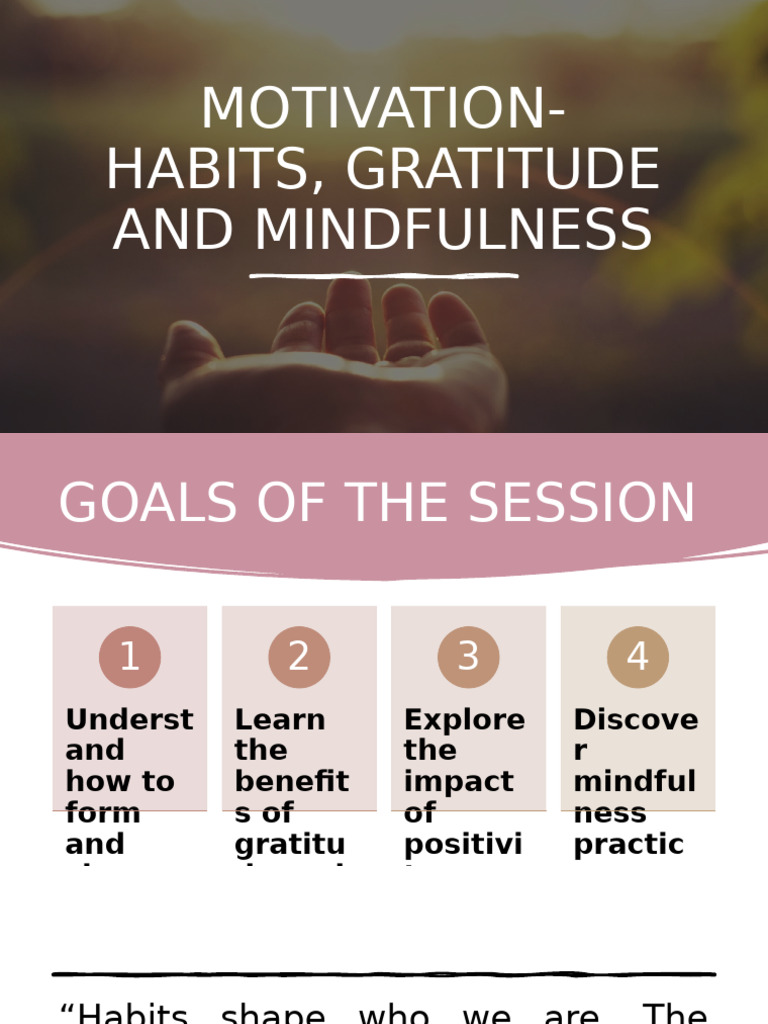 Mastering Habits, Gratitude, and Mindfulness | PDF | Self-Improvement